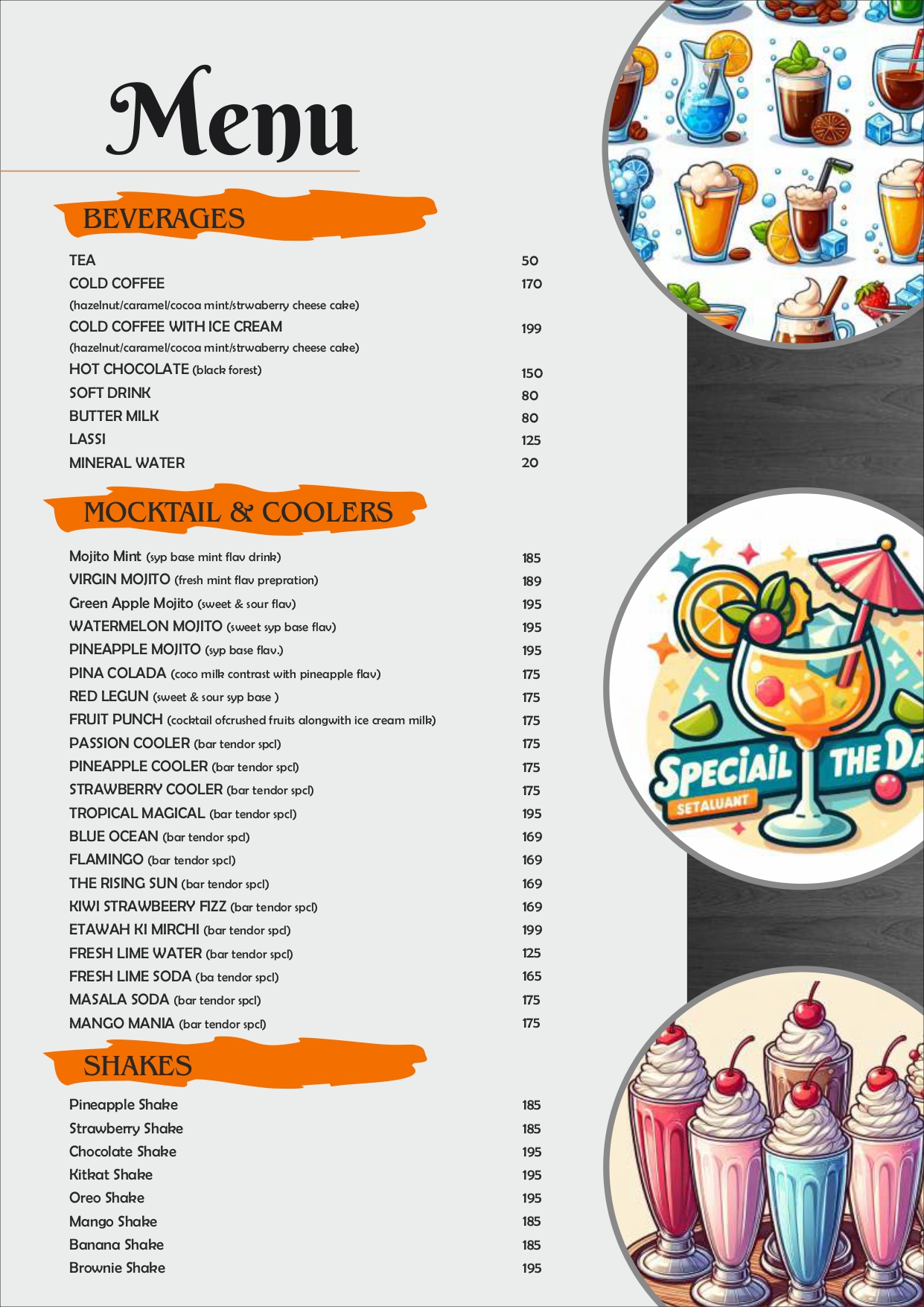 Tropical Cafe Menu - Explore Our Delicious Offerings